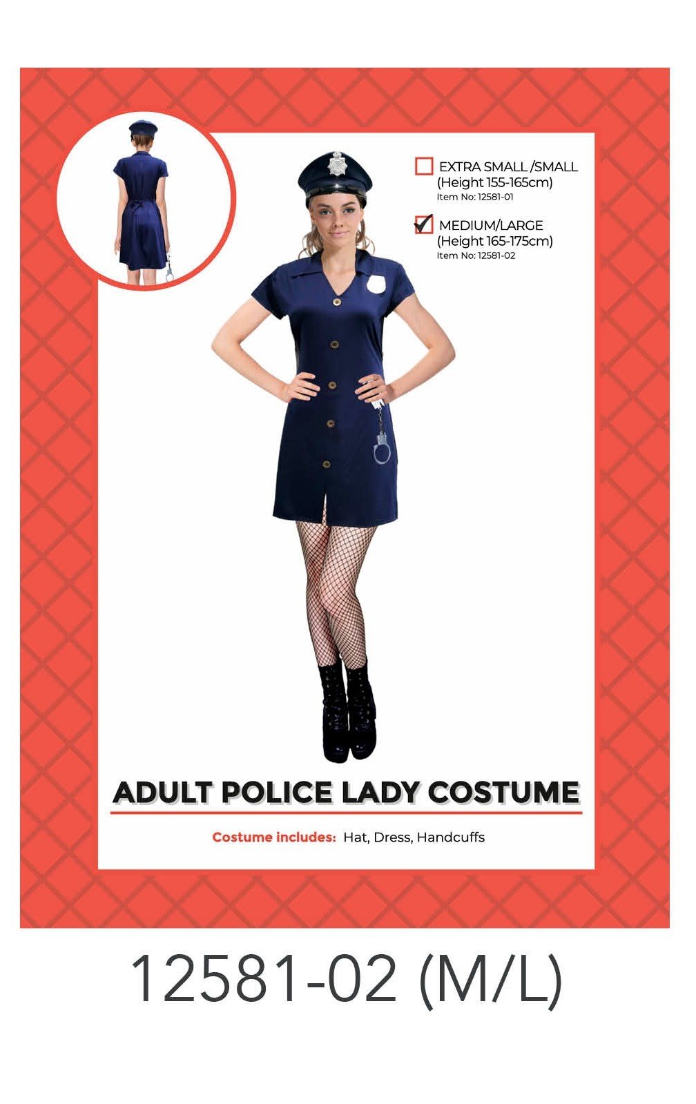 Adult Police Lady Costume (M/L) | Order Online Australia
