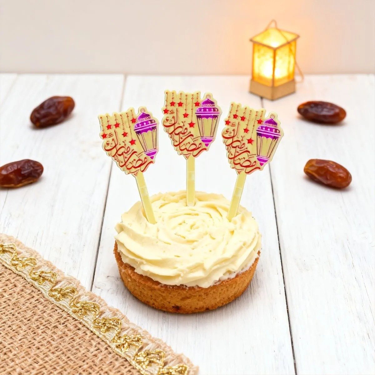 Ramadan Mubarak Acrylic Cake Topper 4pk 10cm | Order Online Australia
